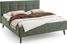 Khaki čalouněná dvoulůžková postel bez roštu 180x200 cm Nova – Meise Möbel