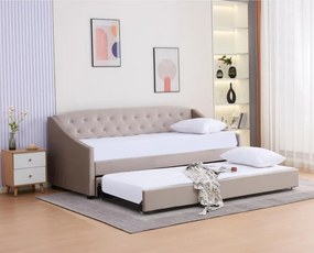 Rozkládací postel 90x200, hnědošedá Taupe, ALODA Kondela 0000399606