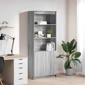 Skříň highboard šedá sonoma 70 x 35 x 180 cm kompozitní dřevo 3328476