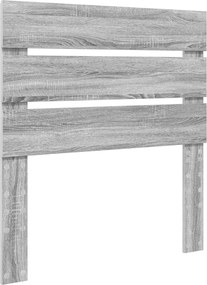 Rám postele s čelo Šedá Sonoma 90 x 190 cm Kompozitní dřevo 3412025