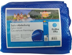 Summer Fun Letní solární plachta na bazén kulatá 450 cm PE modrá