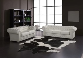 Pregio Italia sofa&relax Luxusní pohovka Chesterfield GRAND Provedení: 2-místná MAXI, Vzorník kůží: Vera Pelle 051 krémová