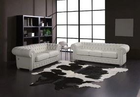 Pregio Italia sofa&relax Luxusní pohovka Chesterfield GRAND Provedení: 2-místná MAXI, Vzorník kůží: Vera Pelle 055 hnědošedá