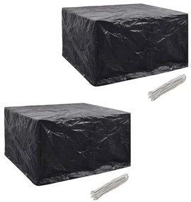 Plachty na zahradní nábytek 2 ks pro 6 osob 8 oček 172 x 113 cm 279120