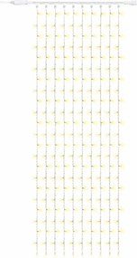 Easy Fix LED světelný závěs venkovní, 100 × 300 cm, teple bílá, 300 diod, bílý kabel, IP67, prodlužovací