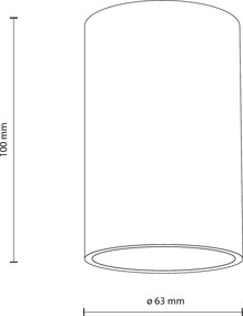 TK Lighting Bílé stropní svítidlo Flare 63mm pro žárovku GU10 TK10584