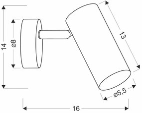 Bílé stropnínástěnné svítidlo Colly pro žárovku 1x GU10  - Candellux