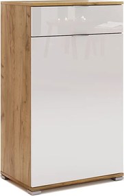 Komoda 1d 1z dub craft / bílá Asti