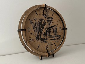 Li-Go "Sloni" Dřevěné hodiny 32 cm provedení povrchu: dub