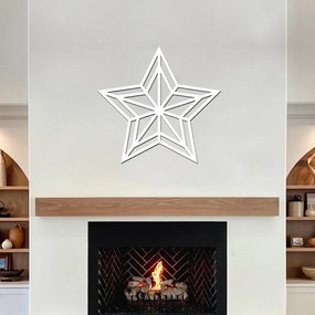 Dřevěná hvězda na zeď ELECTRA Barevný vzor: Bílá, Rozměry Ø: 40