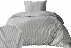 Detexpol Ložní prádlo Adamasso 140x200 světle šedé jednobarevné pruhy 1 cm Pure