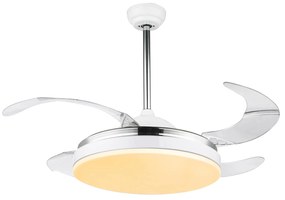 Cabrera LED stropní ventilátor, CCT, bílý