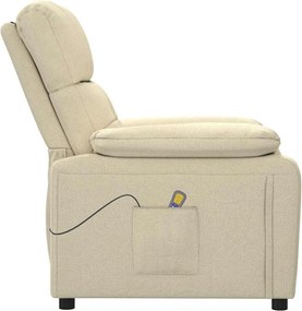 Masážní křeslo krémové textil 289681