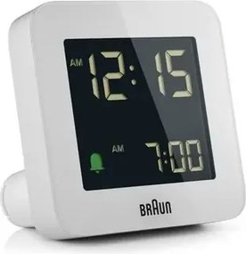 Braun BC09 bílá / Digitální budík / DCF (Rádiem řízený) / 1x AA bateri