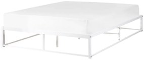 Kovová postel 160 x 200 cm bílá VIRY Beliani