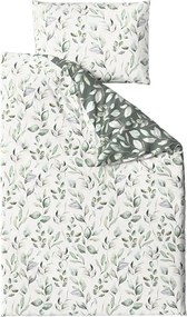 Povlečení z mikrovlákna DREAMFLOR zelené Rozměr povlečení: 2 ks 70 x 90 cm | 200 x 220 cm