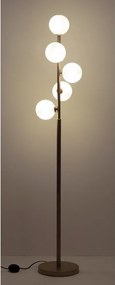 Stojací lampa ve zlaté barvě se skleněným stínidlem (výška 156,5 cm) Balls – Bizzotto