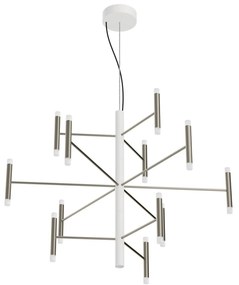 Linea Light 9755 Perla_P12, bílý moderní lustr, 59W LED 3000K DALI, 87x100cm