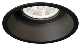 Wever & ducré kulaté stropní zapuštěné svítidlo deep ceiling rec 1.0 led 1800-3000k b tree černá matná
