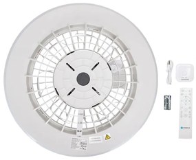 Aigostar-LED Stmívatelný str. ventilátor LED/40W/230V 2700-6500K 50cm+DO bílá