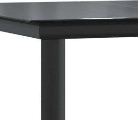 9dílný zahradní jídelní set s poduškami černý polyratan 3211919
