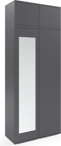Eka Předsíňová stěna s čalouněnými panely Trinity 26 - Grafit / Tmavá šedá 2315