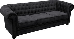 XXXLutz POHOVKA CHESTERFIELD, dřevo, textil, kompozitní dřevo, černá MID.YOU - Pohovky - 000694009809