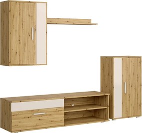 Sada obývacího nábytku Benson dub artisan/kašmír
