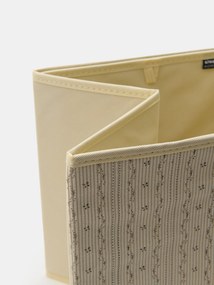 Sinsay - Skládací úložný box s květinovým motivem - krémová