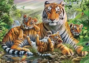 SCHMIDT Puzzle Tygřice a mláďata / 1000 dílků