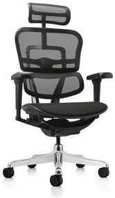 Office Pro Kancelářská ergonomická židle SIRIUS NEO – opěrák síť, čalouněný sedák, černá