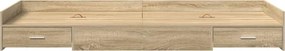 Rám postele s čelo Sonoma dub 100 x 200 cm Kompozitní dřevo 3335223