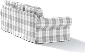 Potah na pohovku IKEA Ektorp 3-místná rozkládací, NOVÝ MODEL 2013 barva šedá látka pletený vzor, vzorované