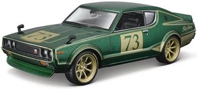 Kovový model maisto 1973 nissan skyline 2000gt-r (kpgc 110), tokyo mods, zelená