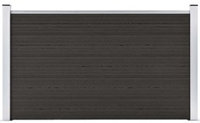 Plotový dílec WPC 180 x 105 cm černý 148975