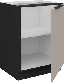 Kuchyňská linka ARIA cb | 390 cm | UNI dvířka | ANTI FINGERPRINT povrch | černá/béžová