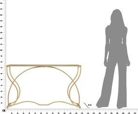 Designová konzole Sachiyo 130 cm zlatá