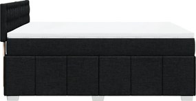 Box spring postel s matrací černá 140x200 cm textil 3289407