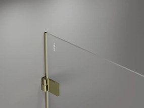 Mexen Lunar-B L výklopný sprchový kout pravý 100 x 70 cm, čiré sklo, zlatá lesklá, 832L-100-070-50-00-P