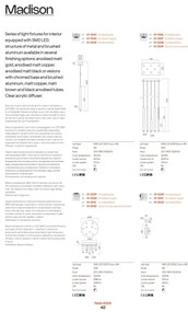 Redo 01-2033 - LED Nástěnné svítidlo MADISON 4xLED/4W/230V zlatá