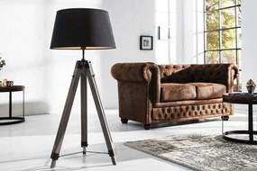 Bighome - Stojací lampa SIL, 145cm – černá, stříbrná