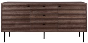 House Nordic Dřevěná komoda KYOTO 150x74 cm tmavě hnědá