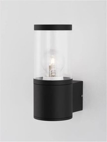 NV 9002873 Venkovní nástěnné svítidlo CETERA černý hliník a akryl E27 1x12W 220-240V IP54 bez žárovky - NOVA LUCE