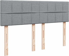 Box spring postel s matrací světle šedá 160 x 200 cm textil 3287507