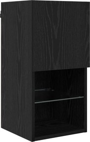 TV nástěnné jednotky s LED 6 ks Černý dub Kompozitní dřevo 3402957