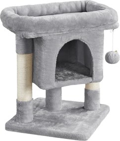 Kočičí nábytek se škrabadlem Yaheetech – světle šedá, 40,5 cm (délka) × 40,5 cm (šířka) × 58 cm (výška), 60 cm (265240658014)