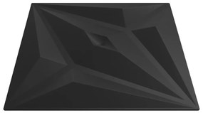 Nástěnné panely 12 ks černé 50 x 50 cm XPS 3 m² hvězda - Default Title