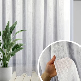 Voálová strukturovaná záclona s olůvkem bílá Moderní jemnost metraž Ervi 7338
