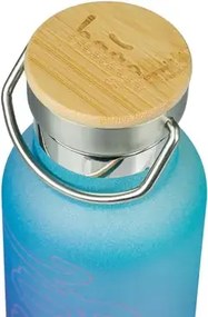 BAAGL Termoláhev s bambusovým víčkem Gradient modro-fialová 500 ml