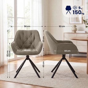 Jídelní židle Rimio manšestr – taupe